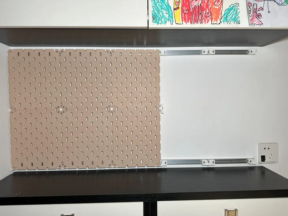 Perfect IKEA SKADIS pegboard, infinitely expandable, 100% peg hole ...