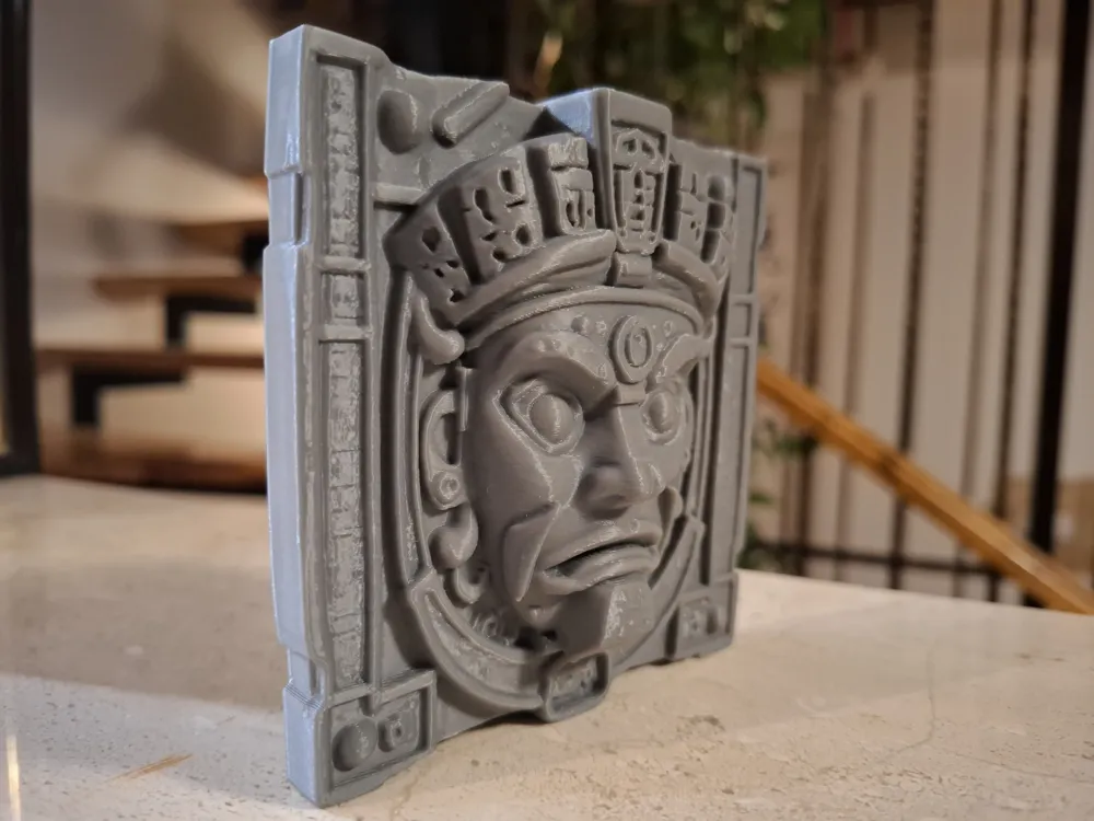 Ancient Mayan Stone Face - Wall-Mount/Sculpture v2 by ovitek ...