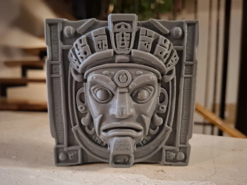 Ancient Mayan Stone Face - Wall-Mount/Sculpture v2 by ovitek ...