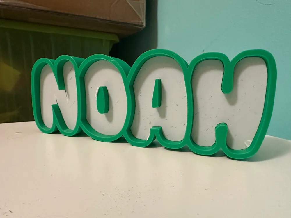 Noah Led Sign - Free 3D Print Model - MakerWorld
