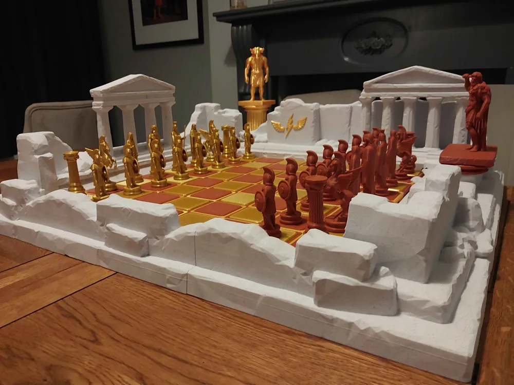 Greek Mythology Chess Set - Minotaur vs Hercules - Free 3D Print Model ...
