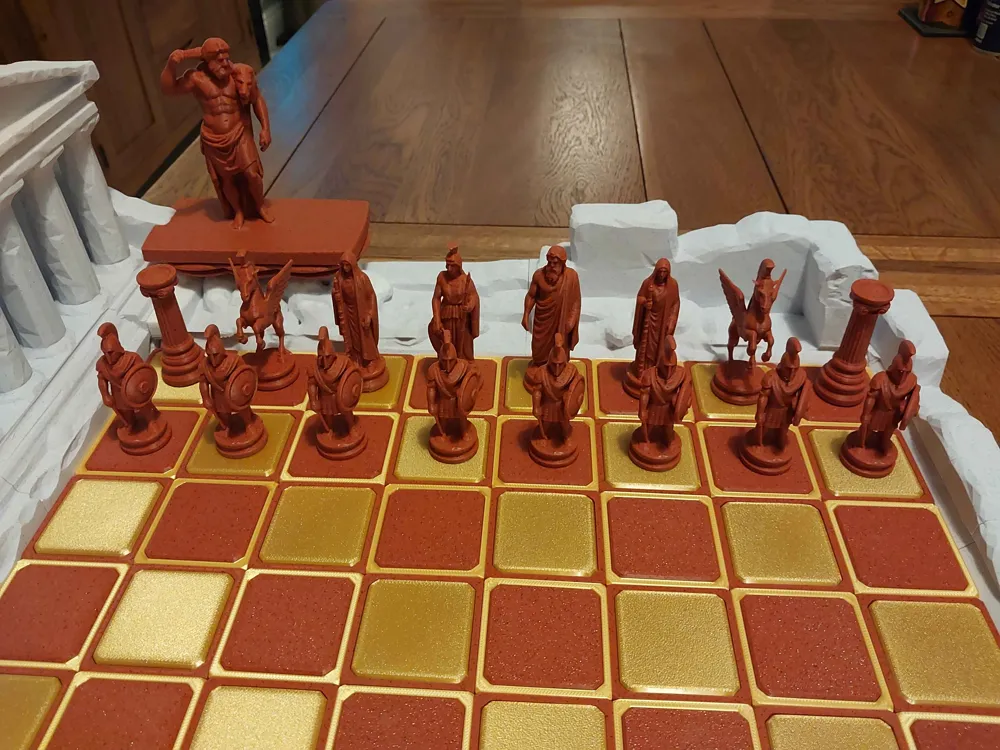 Greek Mythology Chess Set - Minotaur vs Hercules by LeapTechOnline MakerWorld: Download Free 3D ...