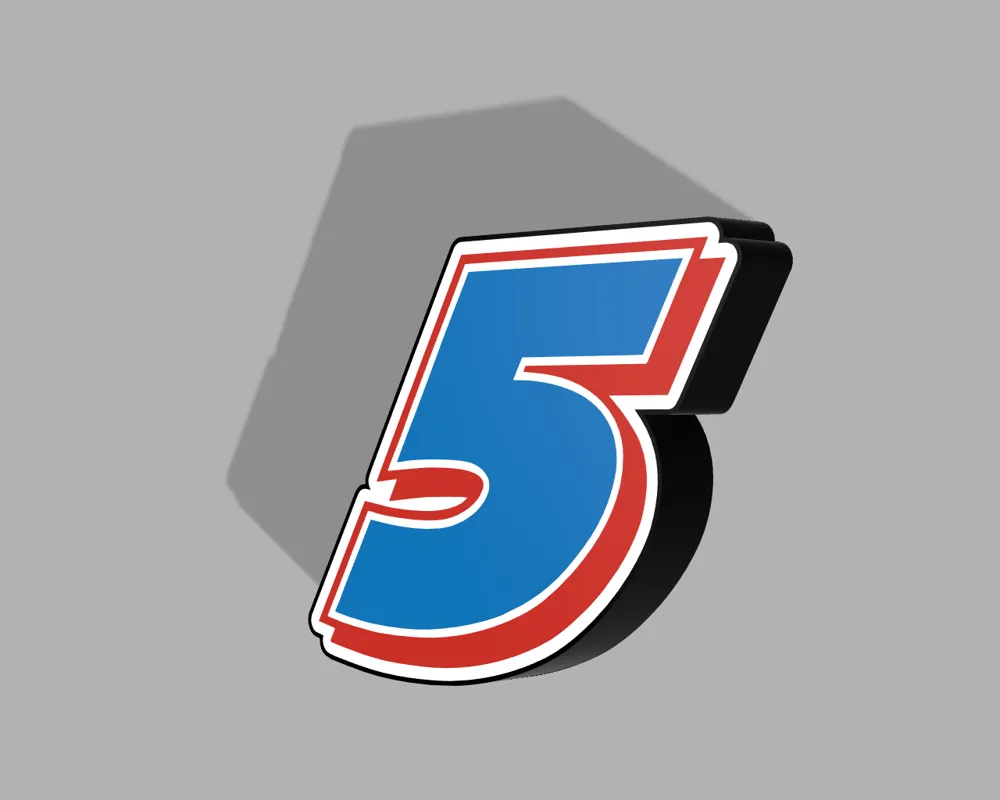 Kyle Larson LED Lightbox Sign by Fast3D MakerWorld: Download Free 3D Models