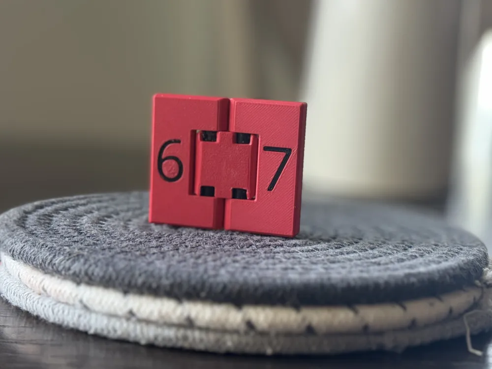 67 Fidget Toy - Reversible - Free 3D Print Model - MakerWorld