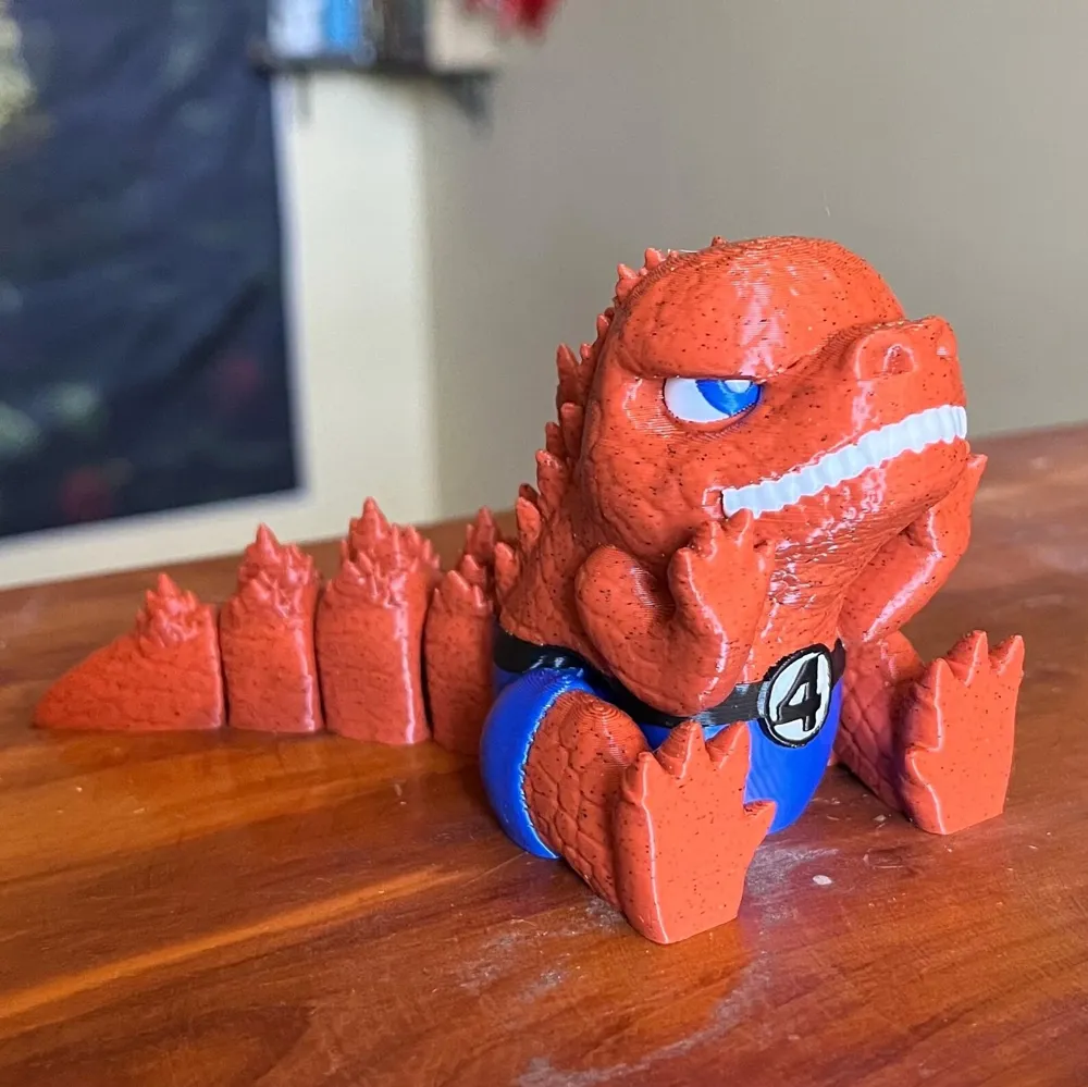 Chibi The Thing-zilla Mashup Articulated Flexi Toy by Bear and Wolf ...