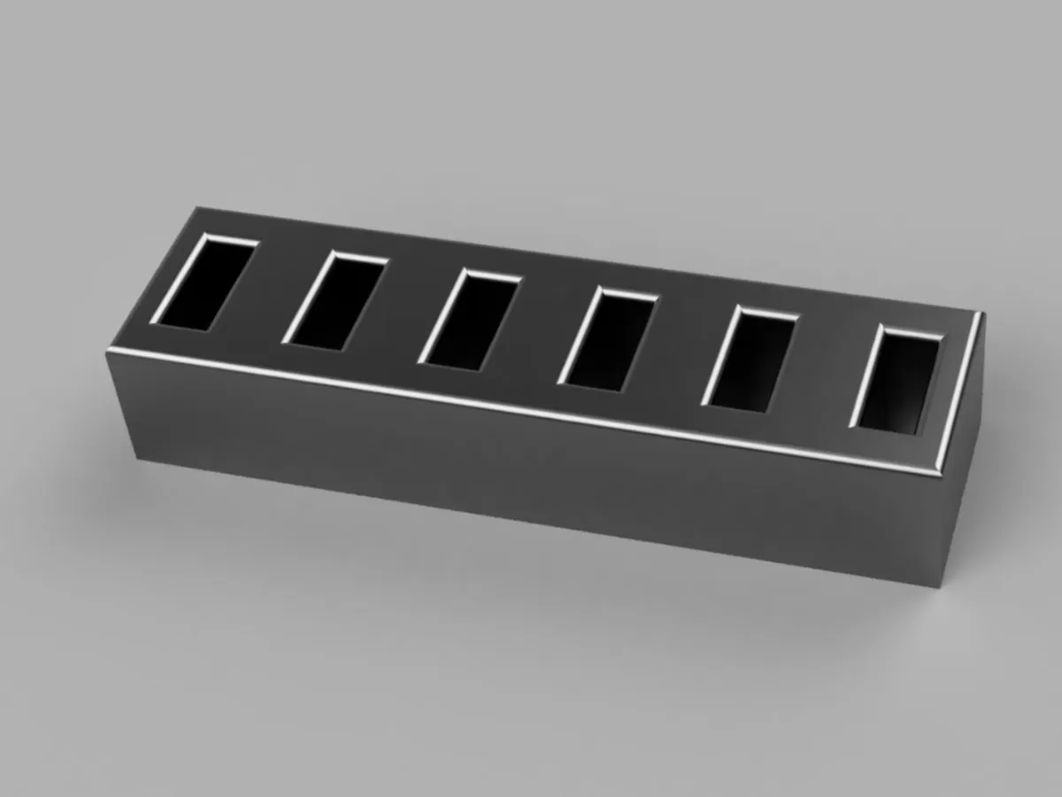 Under-Desk USB Flash Drive Holder – 6 Slots - Free 3D Print Model ...