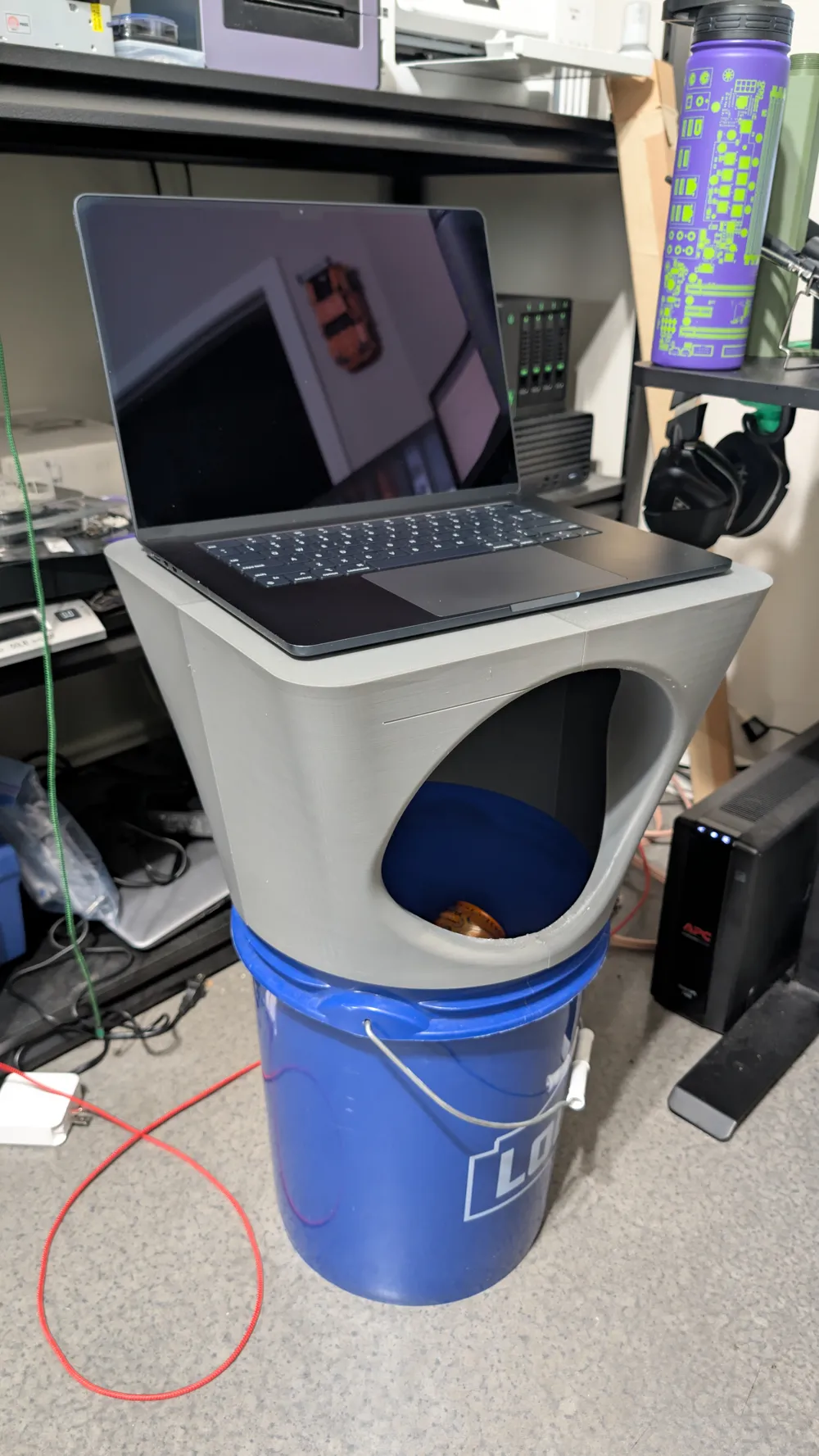 Lowes Bucket Desk – 5 Gallon Laptop Work Surface - Free 3D Print Model ...