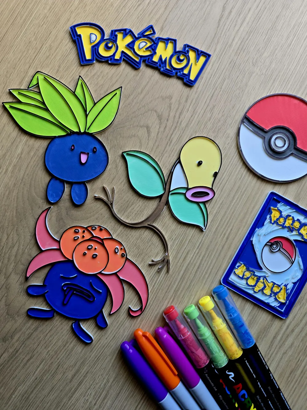 Gloom Oddish Bellsprout Pokemon DIY Coloring Pack by Merilno3D ...