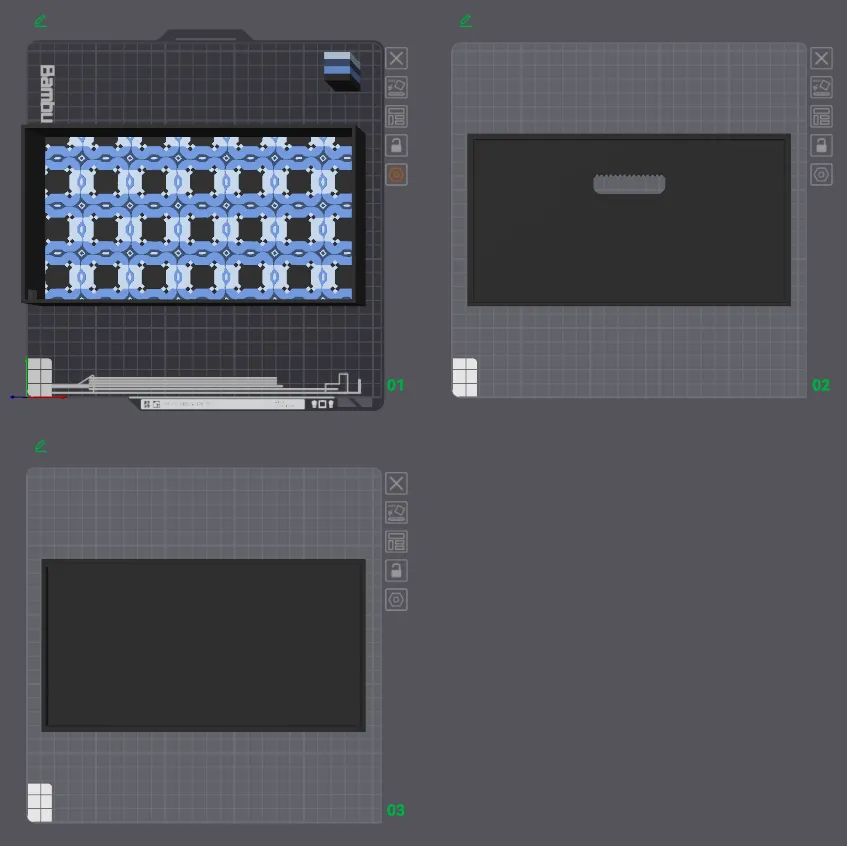 Optical Illusion - Parallel Blue Lines LED Lamp by BeeTee 3DMakerWorld: Download Free 3D Models