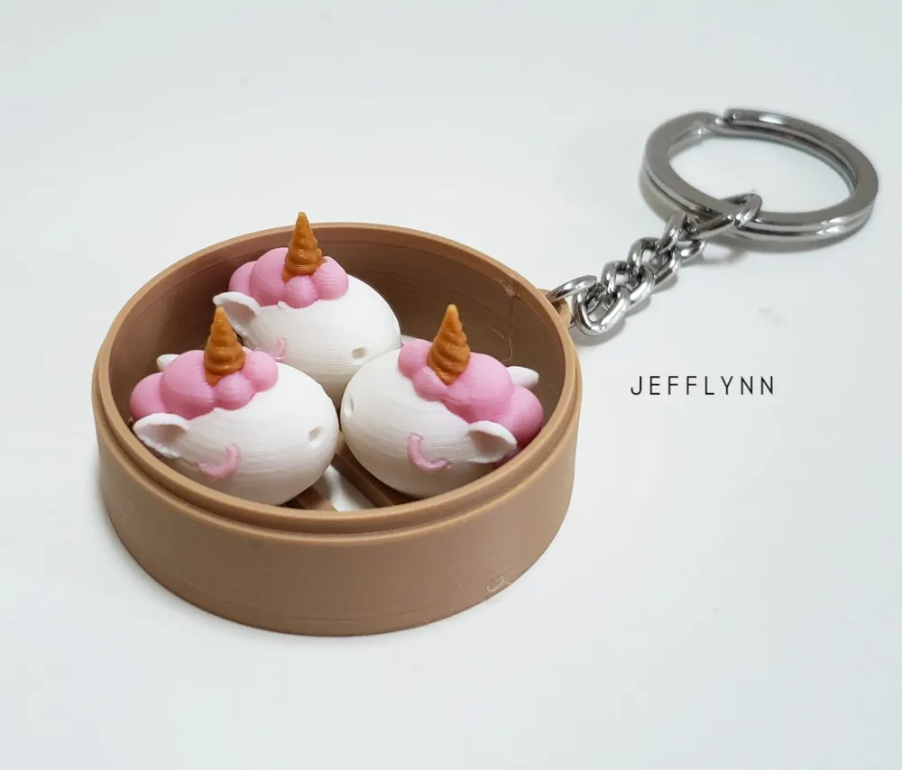 Unicorn Bun Fidget Keychain (Dim Sum) by Jefflynn MakerWorld: Download ...