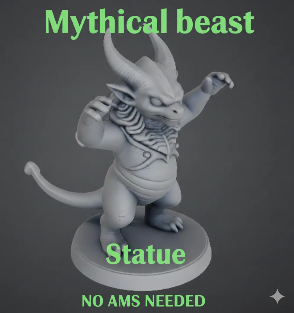Mythical beast Statue - Free 3D Print Model - MakerWorld