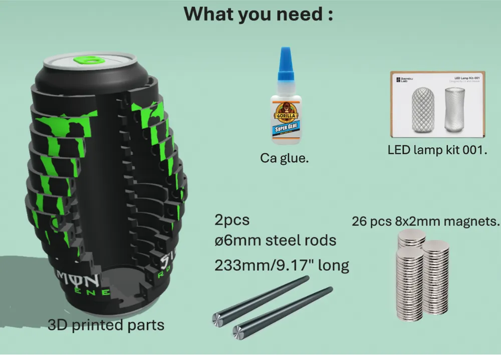 Monster Energy folding door display box - Free 3D Print Model - MakerWorld