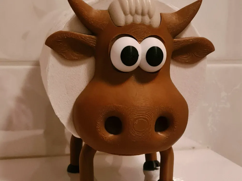Toilet Paper Cow - Free 3D Print Model - MakerWorld