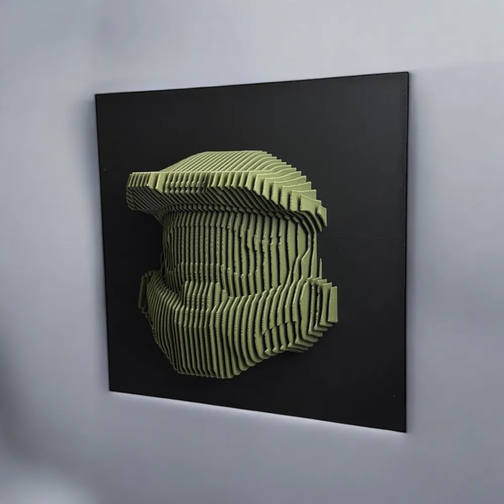 Master Chief Layered Sculpture by TreeD-prints MakerWorld: Download Free 3D Models