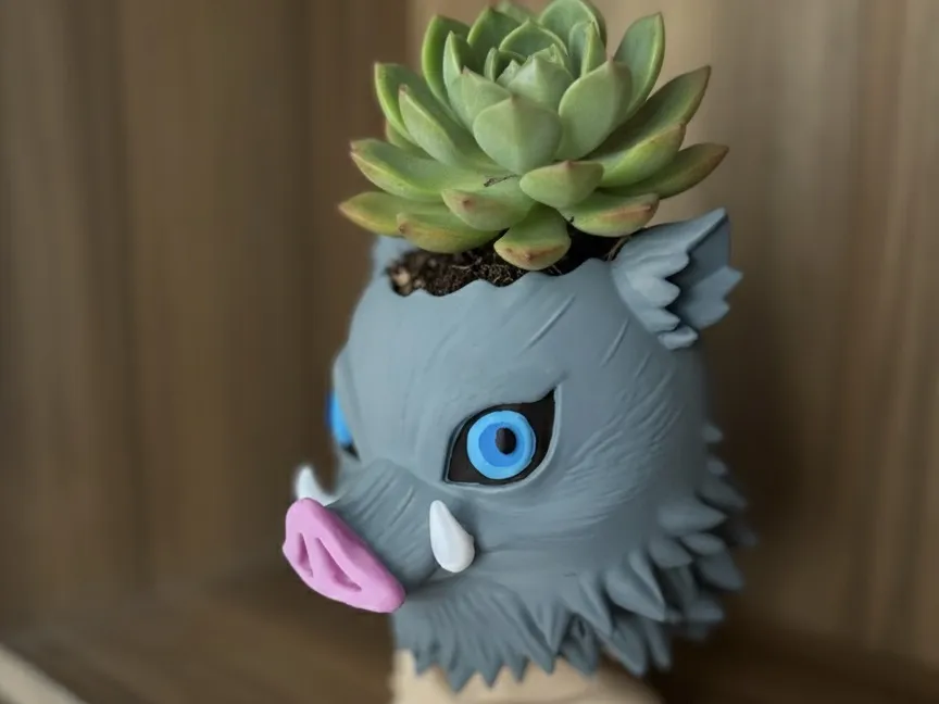Demon Slayer - Inosuke planter pot single color by Tony_Zomby ...