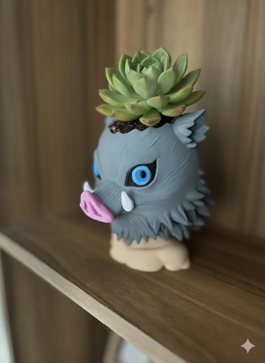 Demon Slayer - Inosuke planter pot single color by Tony_Zomby ...