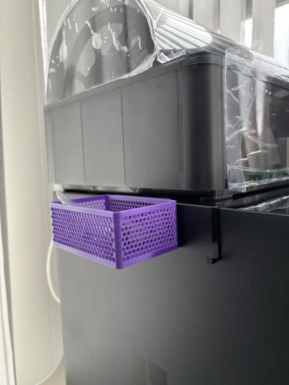 Side-hung storage basket for P1S/X1C by ThinkArtWork - MakerWorld
