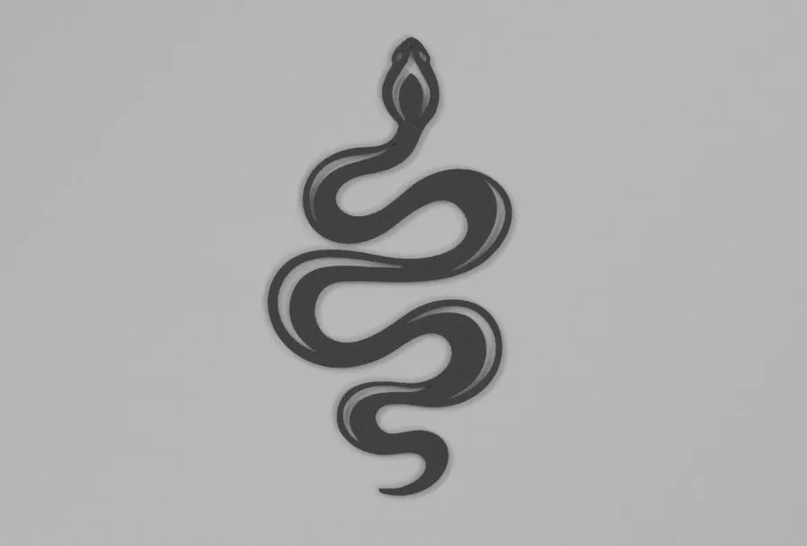 Snake 2D Stencil Wall Art by desmofaby - MakerWorld