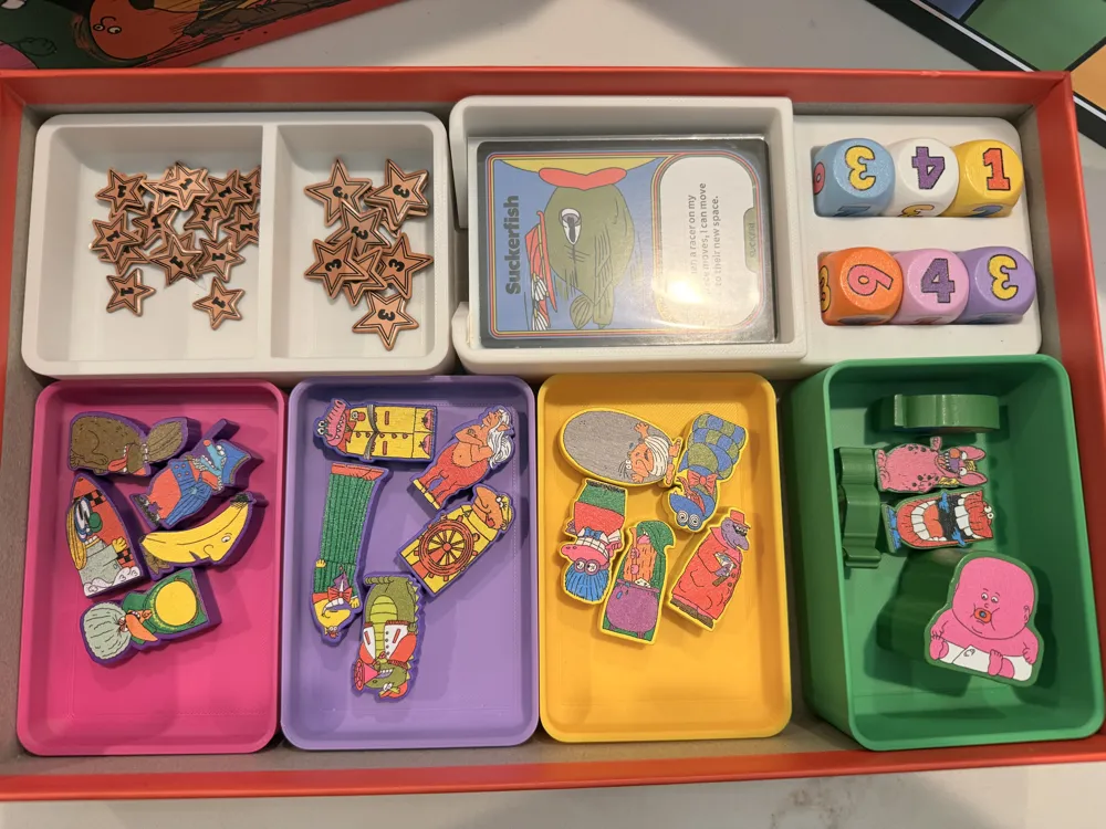 Magical Athlete Board Game Organizer - Color Coded - Free 3D Print ...