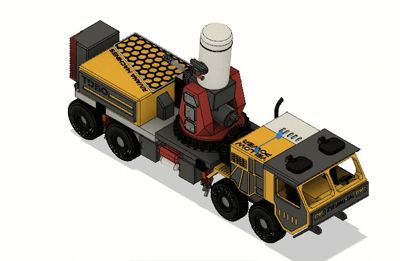 Yellow CRAM Military Truck with Movements by Black Jack - MakerWorld