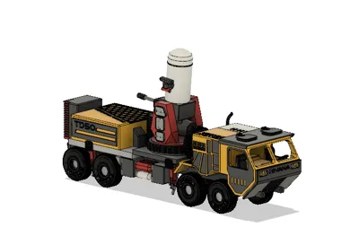 Yellow CRAM Military Truck with Movements by Black Jack - MakerWorld