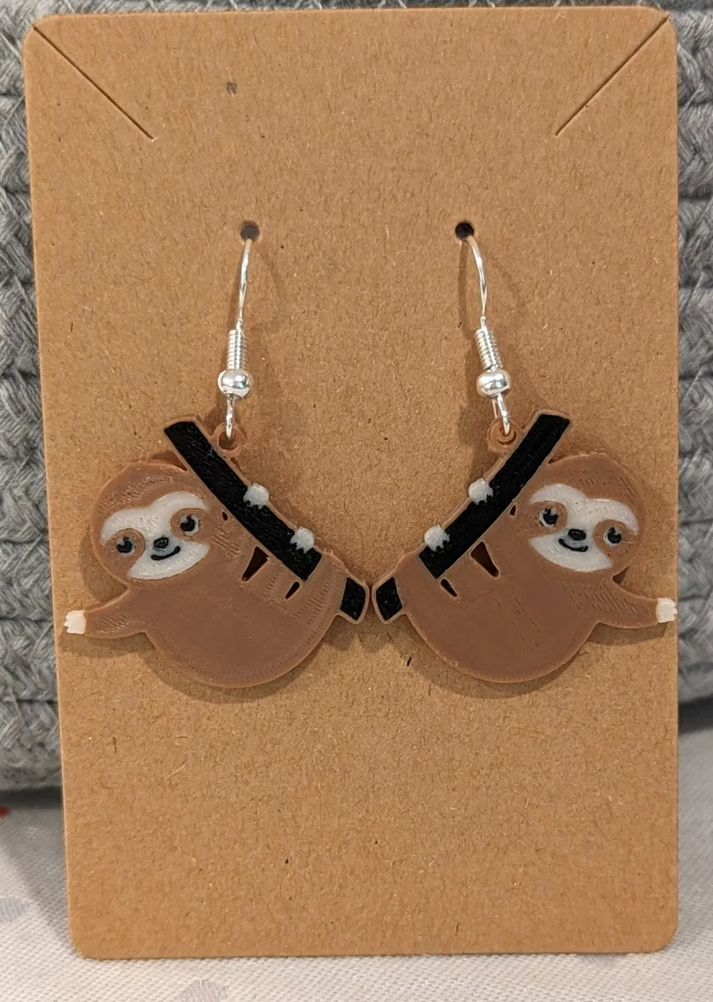 Sloth Earrings by Kt's Glitter Bar - MakerWorld