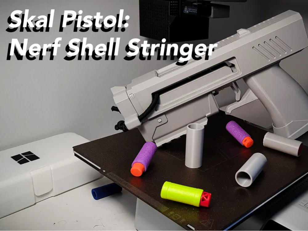 Skal Pistol: Nerf Shell-Fed Stringer by dancingKoopas - MakerWorld