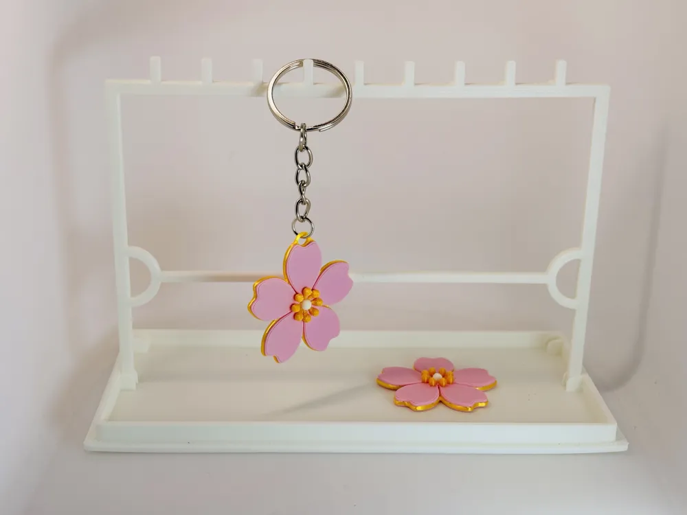 Little Sakura Bloom (keychain ) - Free 3D Print Model - MakerWorld