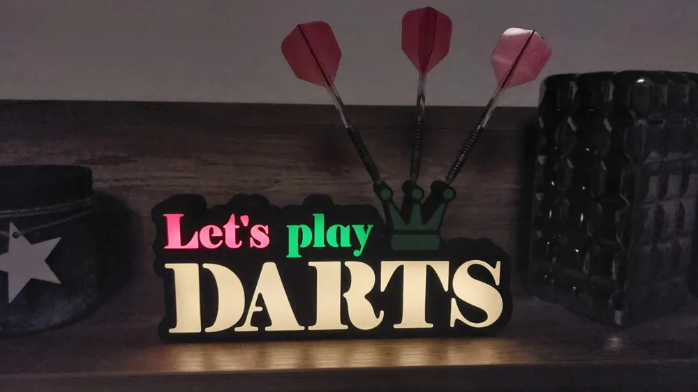 Let's play DARTS Darts Holder Lamp, Dart Stand by DerTiggr MakerWorld ...