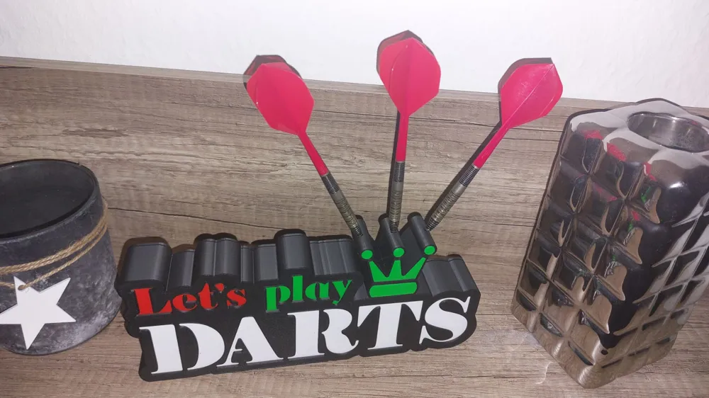 Let's play DARTS Darts Holder Lamp, Dart Stand by DerTiggr MakerWorld ...