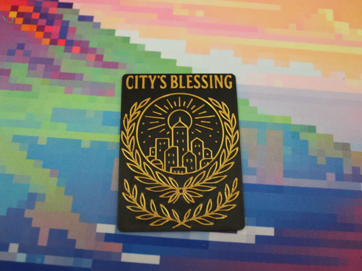 Jeton MAGIC MTG EDH Commander : Bénédiction de la Cité par Westly ...