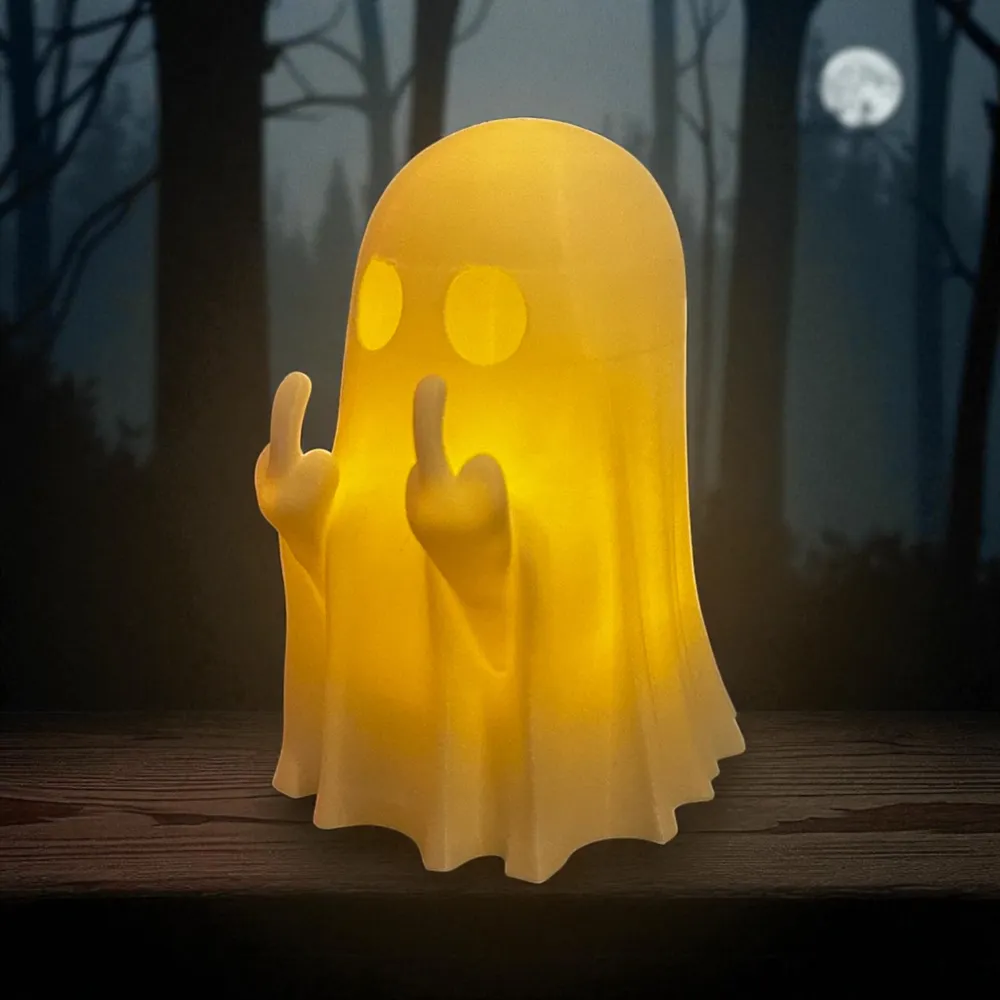 Middle Finger Ghost (No Supports) by LA 3D MakerWorld: Download Free 3D ...