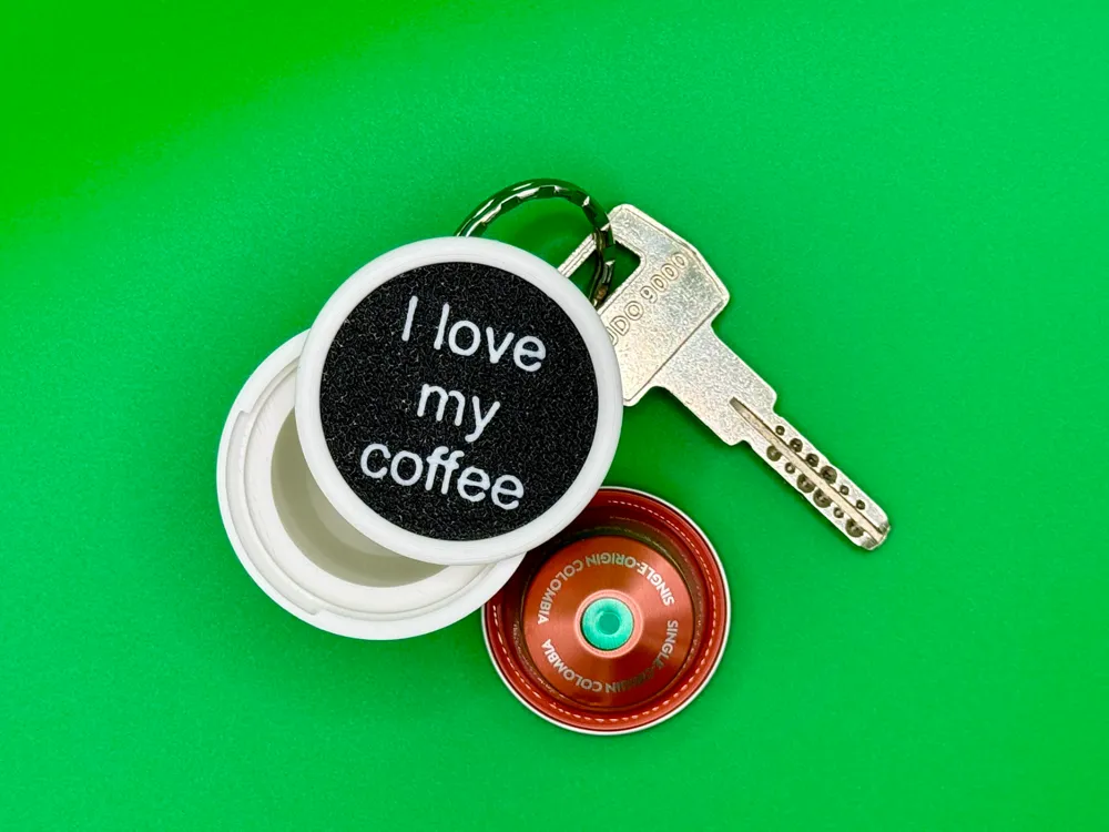 Coffee cup capsule holder keychain by ale.enri - MakerWorld