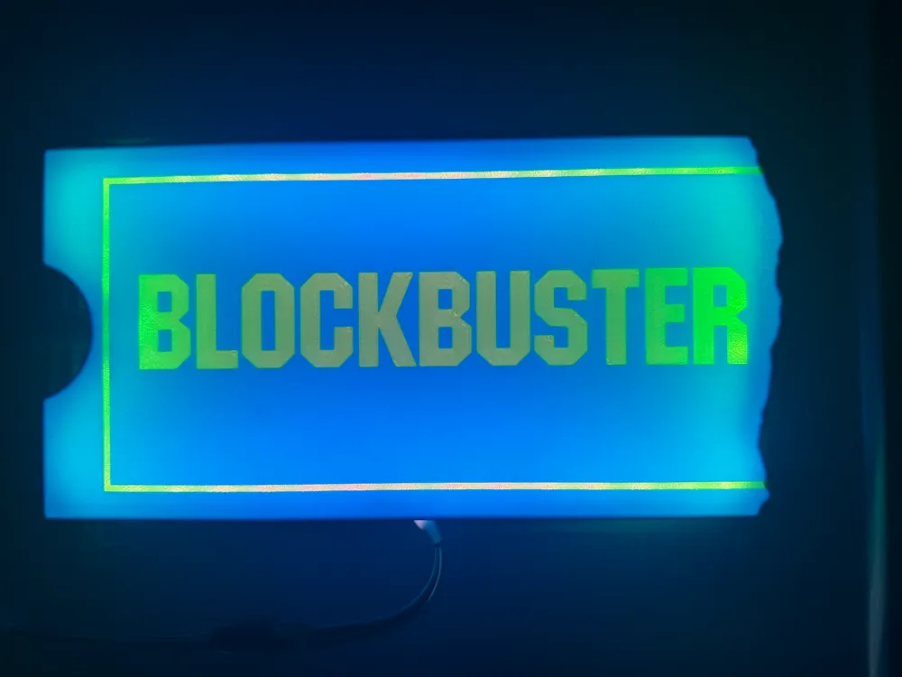 Blockbuster LED Light Box by IguanahotsauceMakerWorld: Download Free 3D ...