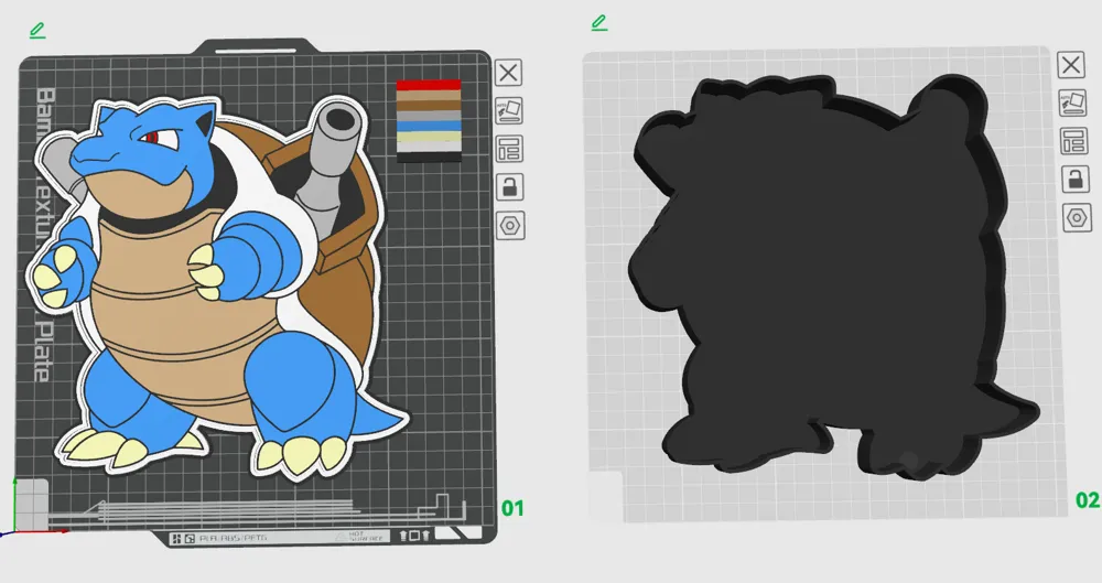 Blastoise led light box (Ams Ready) by Nostalgicprints - MakerWorld