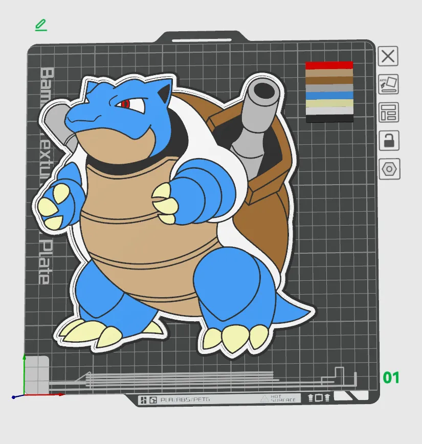 Blastoise led light box (Ams Ready) by Nostalgicprints - MakerWorld