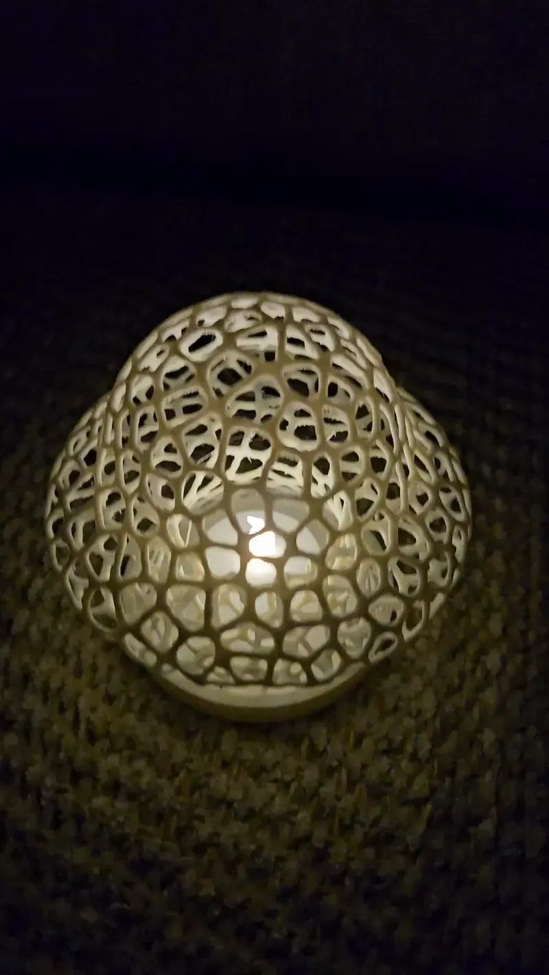Voronoi Mushroom Tea Light Globe and Base by FoxMT406 MakerWorld ...