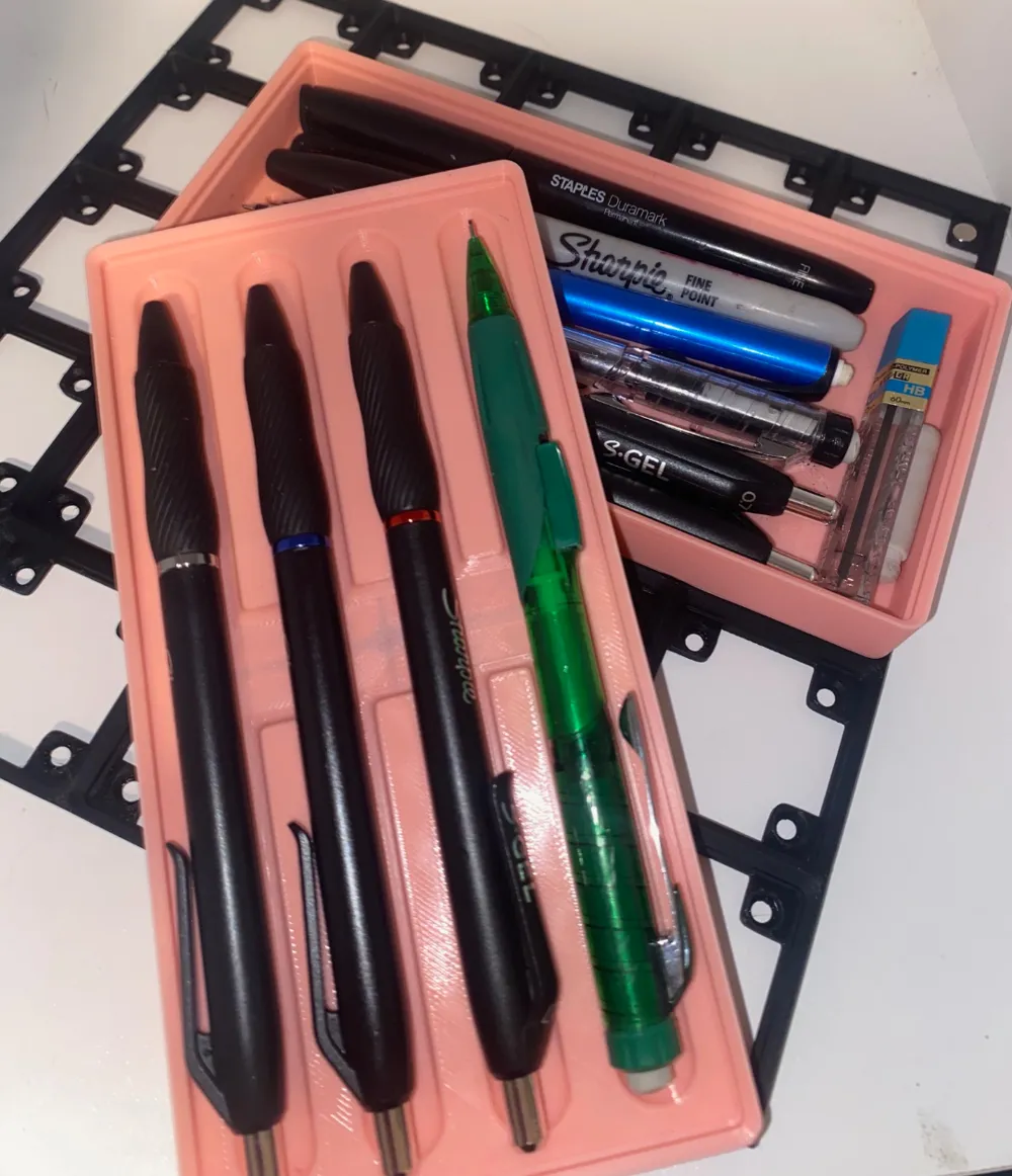 Gridfinity Pen orgainzer 4x2 - Free 3D Print Model - MakerWorld