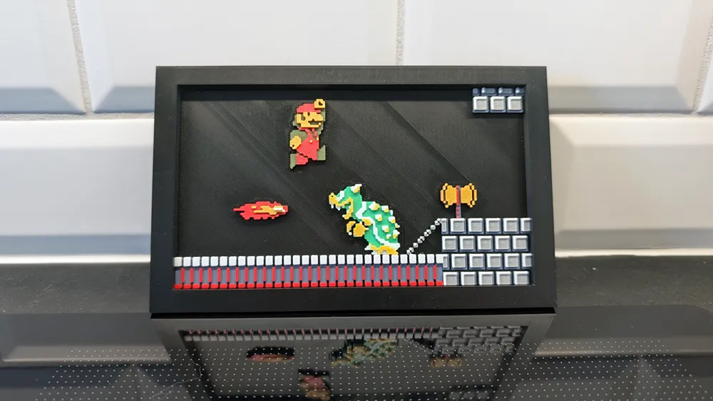 Super Mario Bros. - Bowser Bridge Wall Art - Free 3D Print Model ...