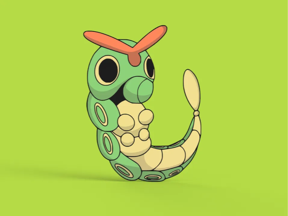 Caterpie Wall Art by Sitsero - MakerWorld