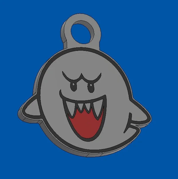 Keychain Boo - Super Mario Theme by Alexandre Paixao - MakerWorld