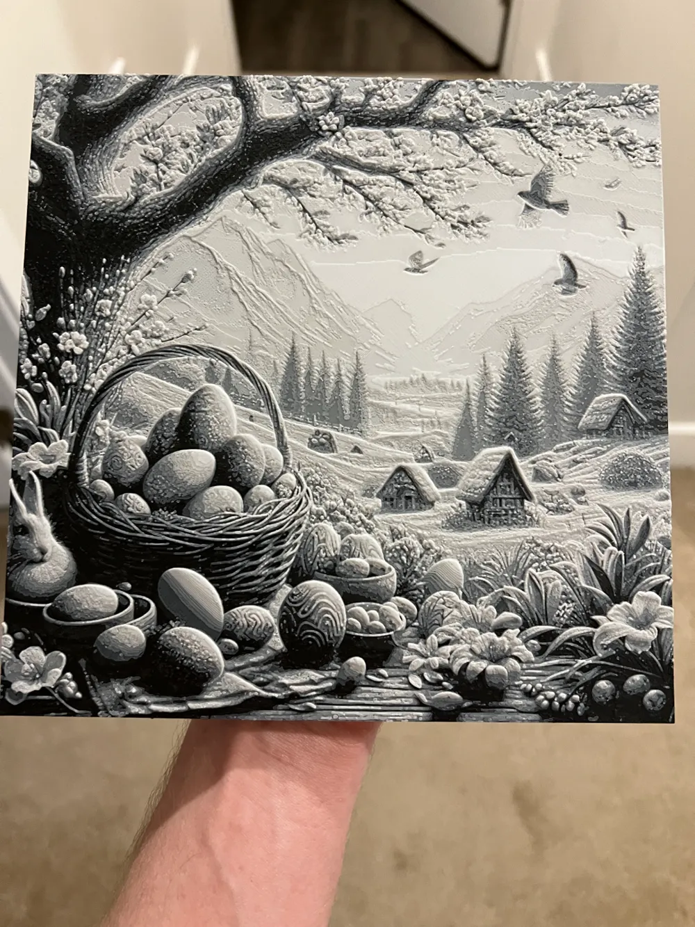 Easter Egg Hunt Art Hueforge by RP47 Designs - MakerWorld