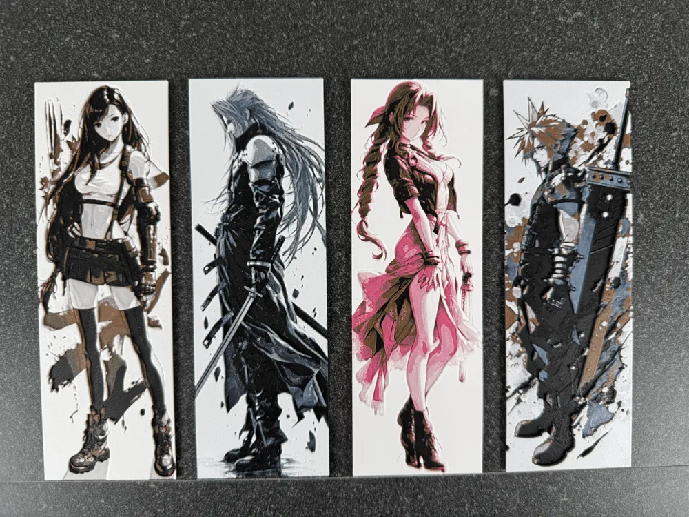 Final Fantasy VII - FF7 - Bookmark Collection - Free 3D Print Model ...