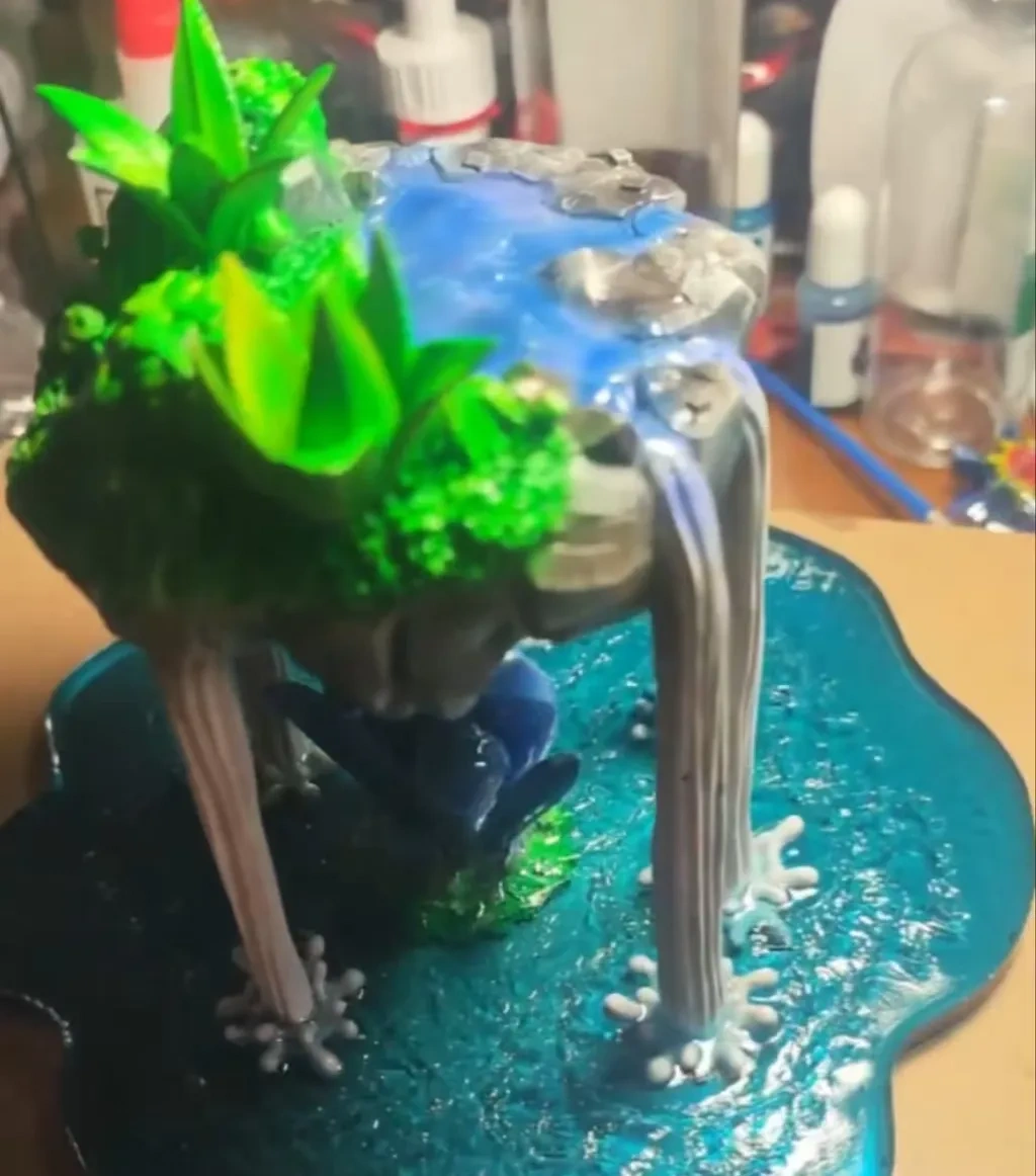 Suspended Island Waterfall by pokemon player - MakerWorld