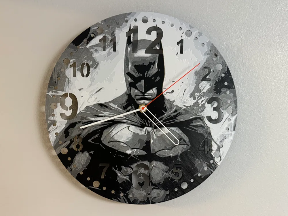 Wall Clock / Wanduhr Batman Hueforge art Kit011 Remixed by cP3D ...