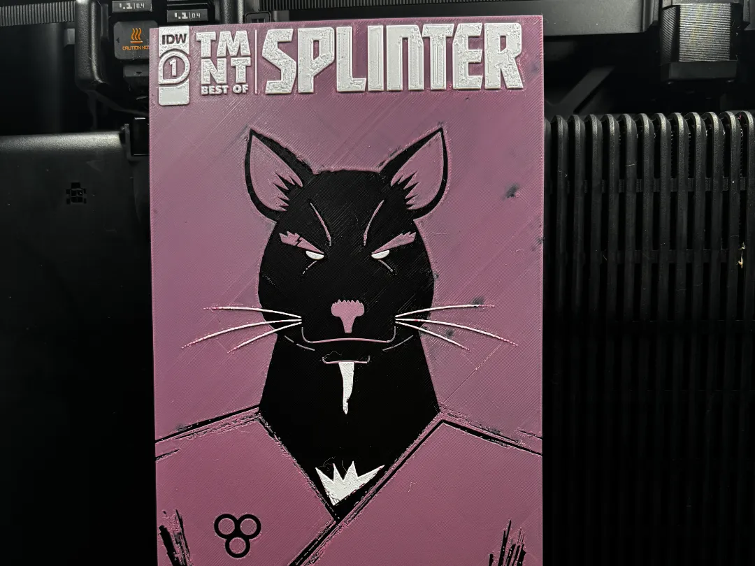 TMNT The Best Of Splinter Comic Cover Hueforge - Free 3D Print Model ...