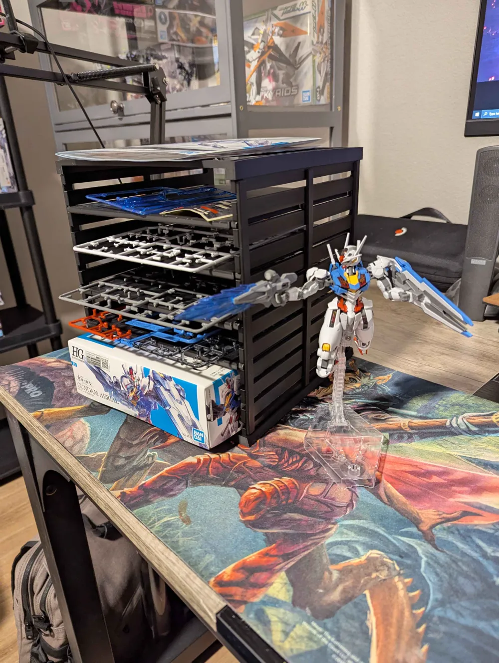 Gunpla / Gundam Runner Shelf Organizer - Free 3D Print Model - MakerWorld