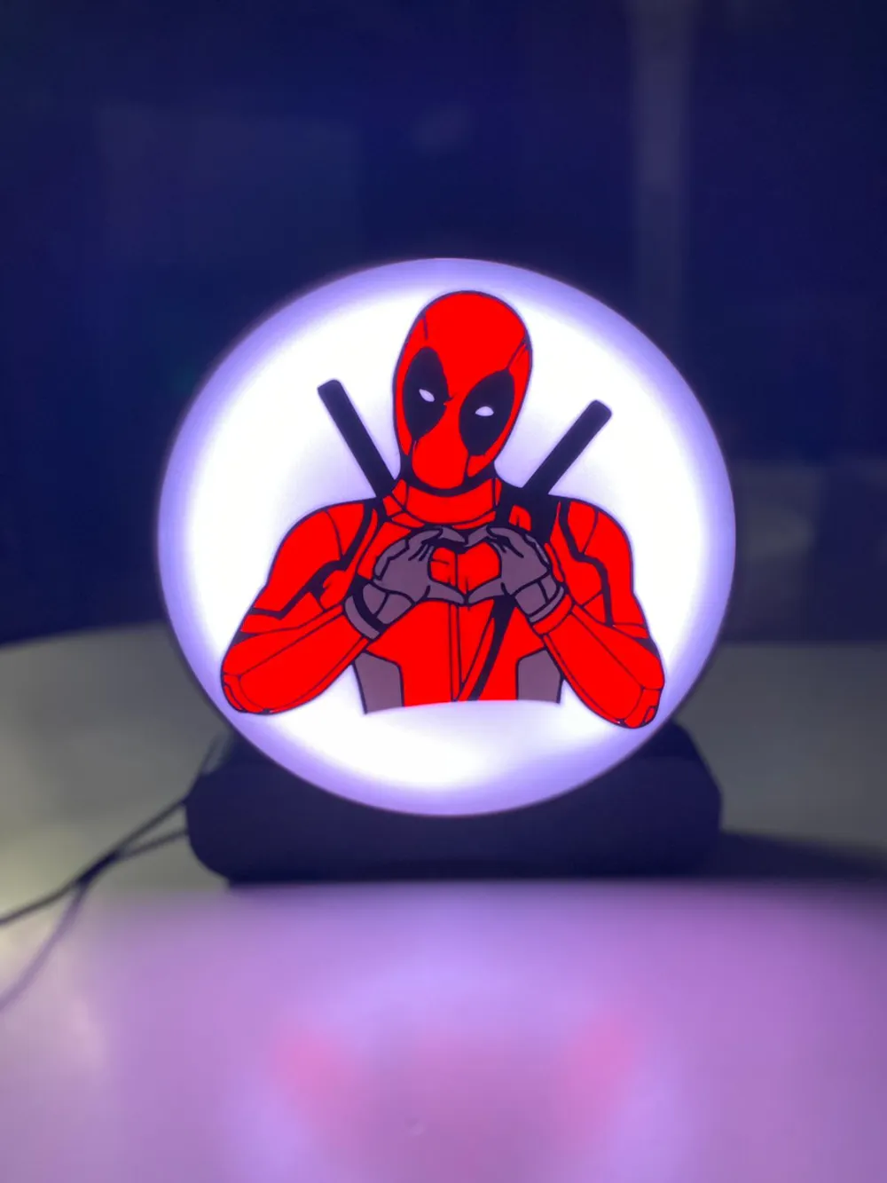 Front-DIY-Lightbox Deadpool in Love by 3D-DIY - MakerWorld