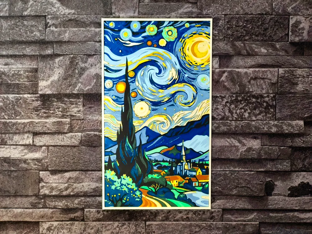Hueforge The Starry Night Van Gogh - Free 3D Print Model - MakerWorld