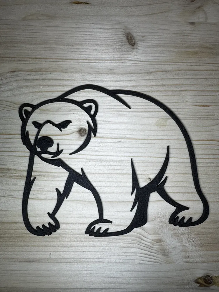 Minimal Line Animal Series - #13 Polar Bear - Free 3D Print Model ...
